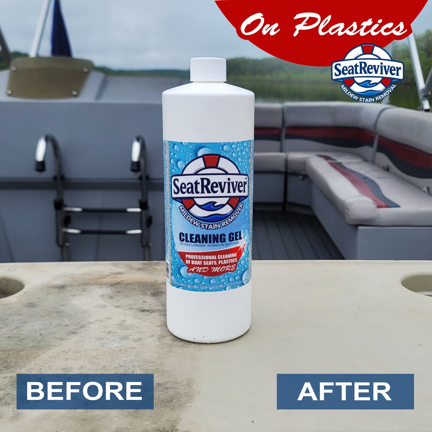 Seat Reviver® Marine Mildew Stain Remover Cleaning Gel | For Boat Seat ...